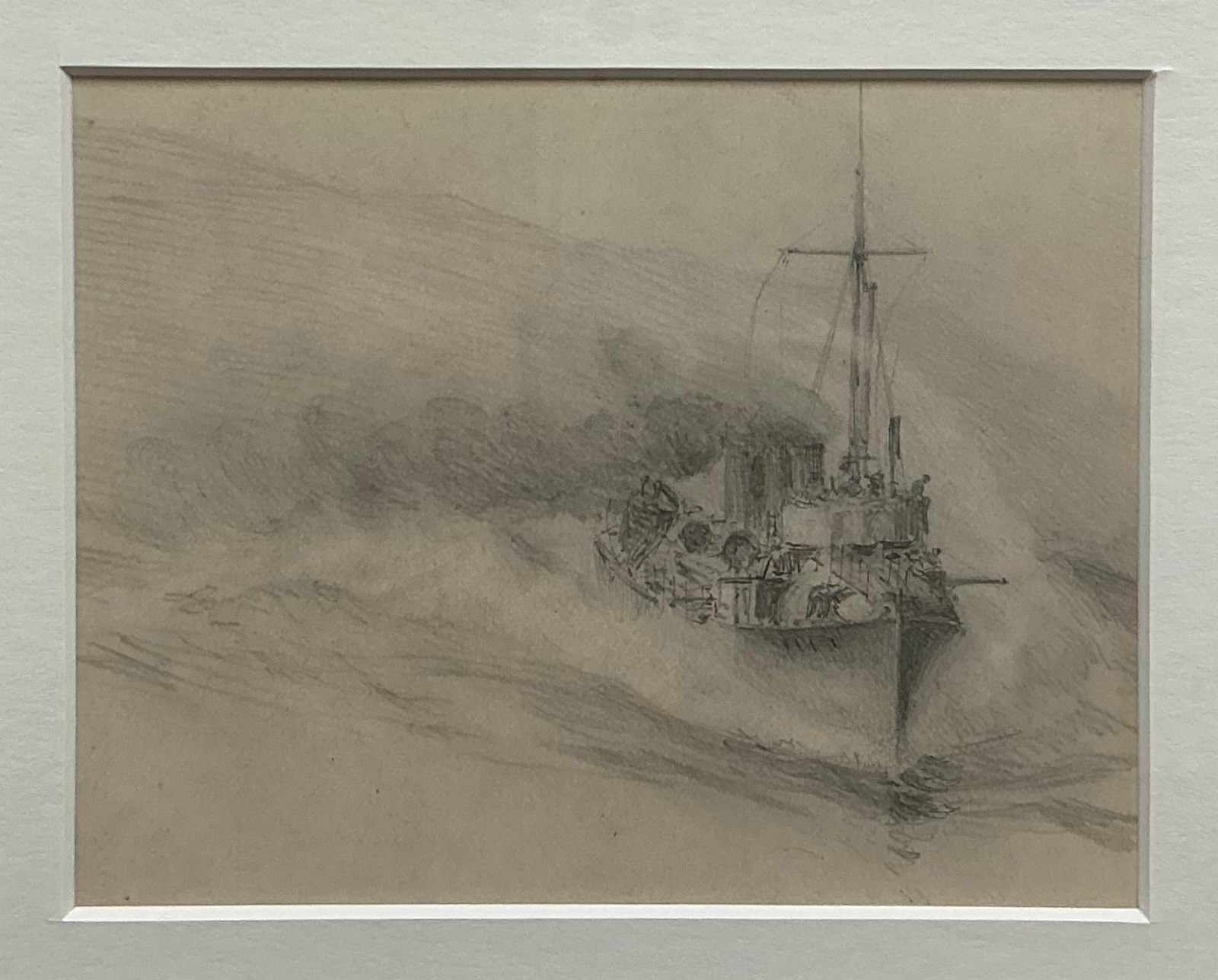 William Lionel Wyllie | A Destroyer at Speed | MutualArt