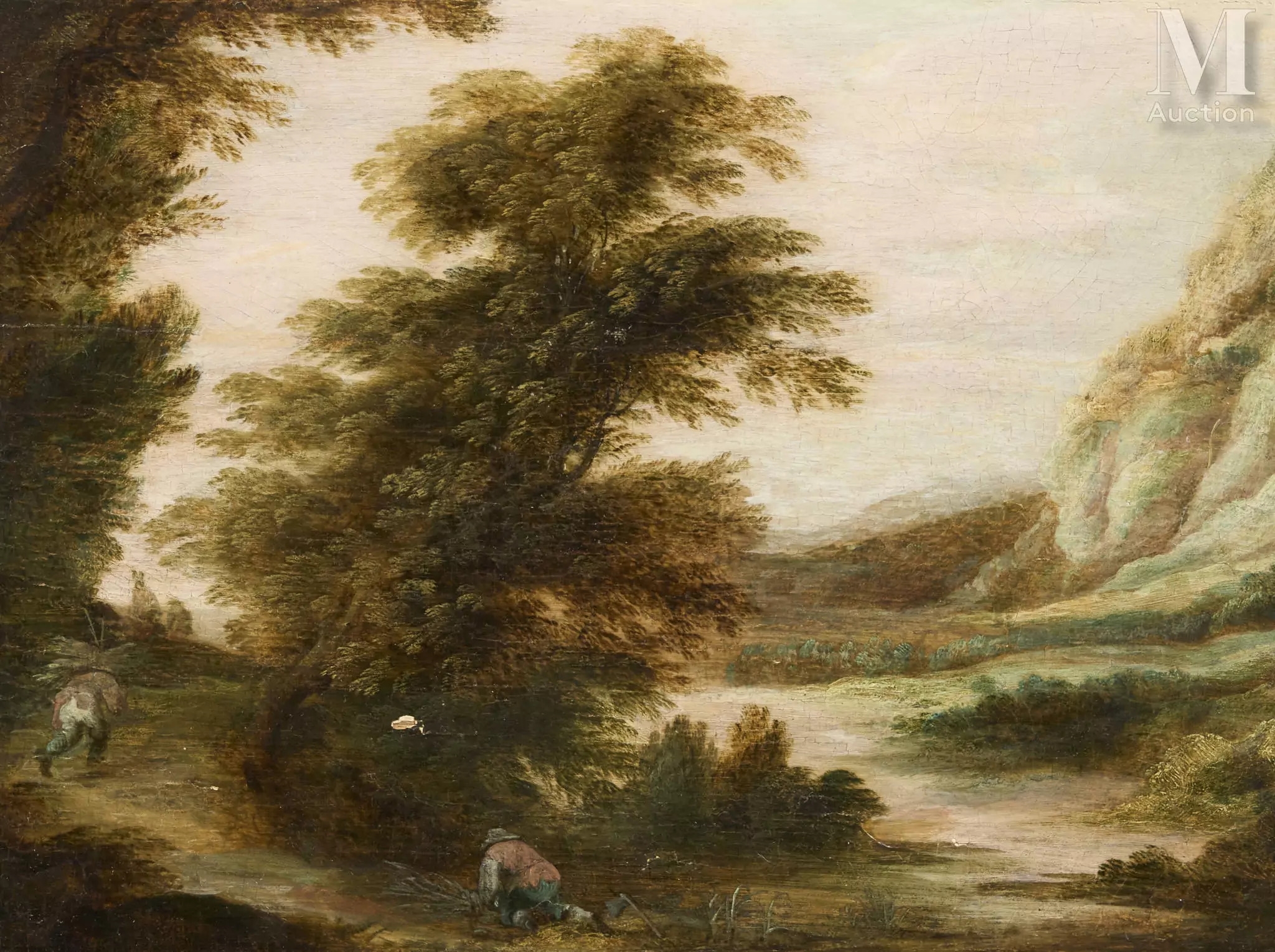 Lucas Van Uden | Bûcheron dans un paysage | MutualArt