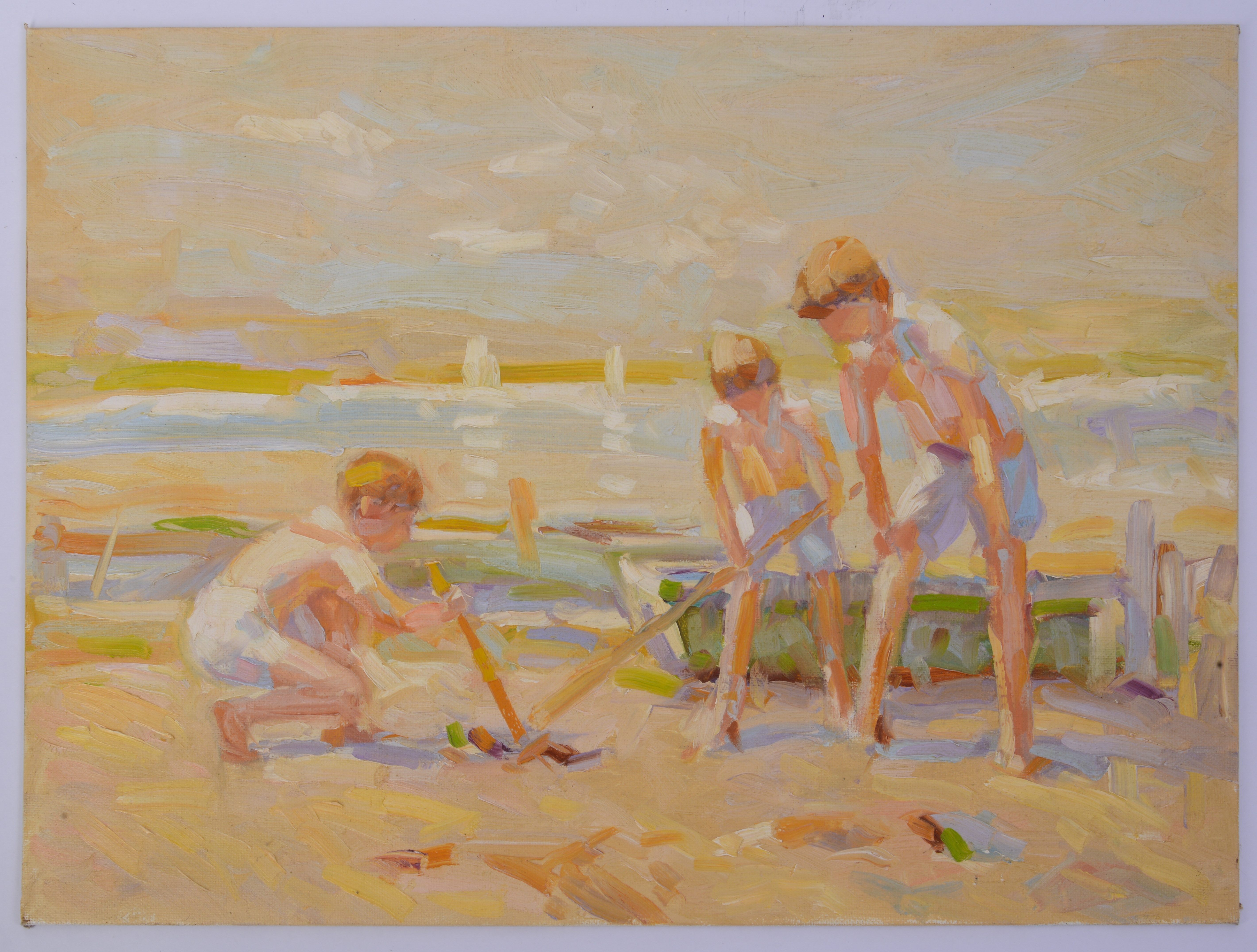 Vern Broe | Children at The Beach | MutualArt