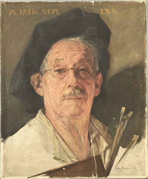 Jules-Pierre van Biesbroeck | Self portrait (1943) | MutualArt