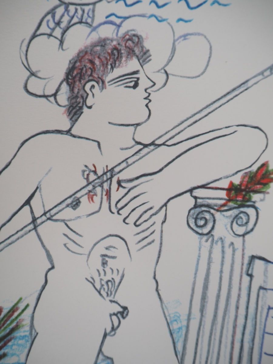 Alecos Fassianos | Athlete and doves (2004) | MutualArt