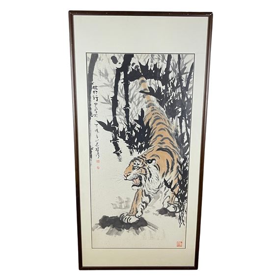 Chinese School | CHINESE INK AND COLOR PAINTING TIGER | MutualArt
