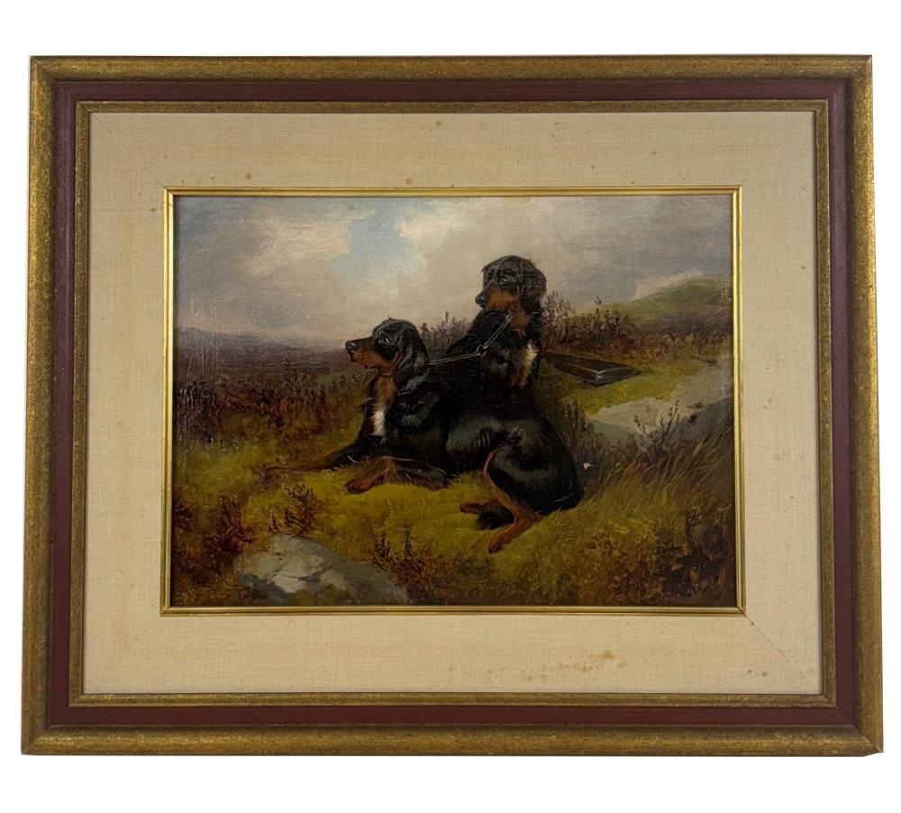 Colin Graeme Roe | Long Haired Dachshunds Resting at the Hunt | MutualArt
