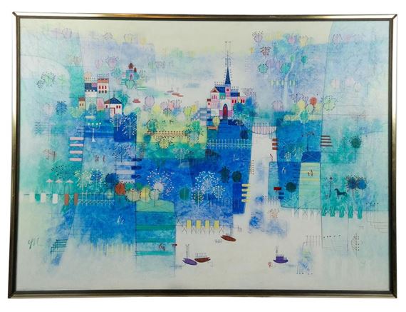 Heshi Yu | Cityscape (1972) | MutualArt