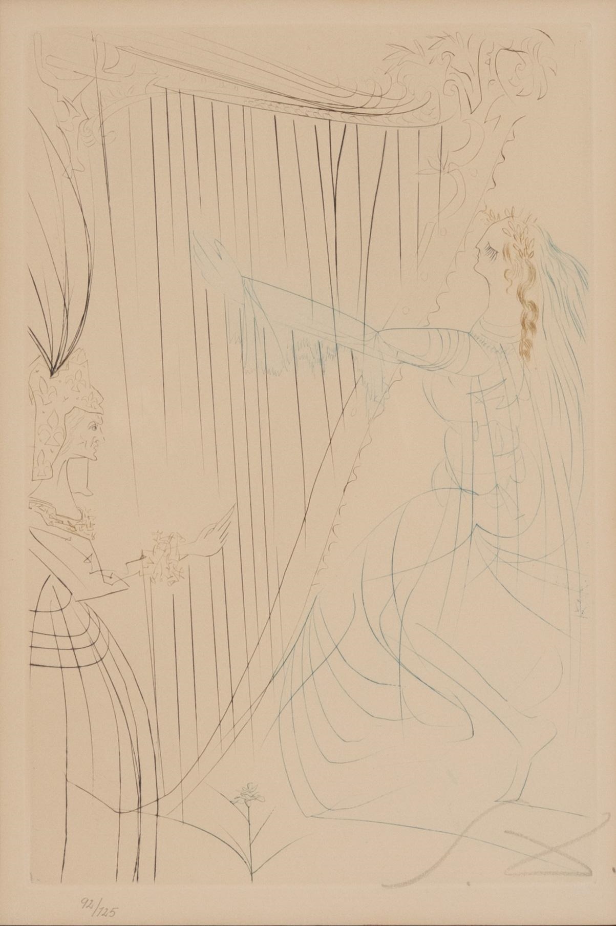 Salvador Dalí | Queen Isolde and her daughter, from: Tristan and Isolde ...