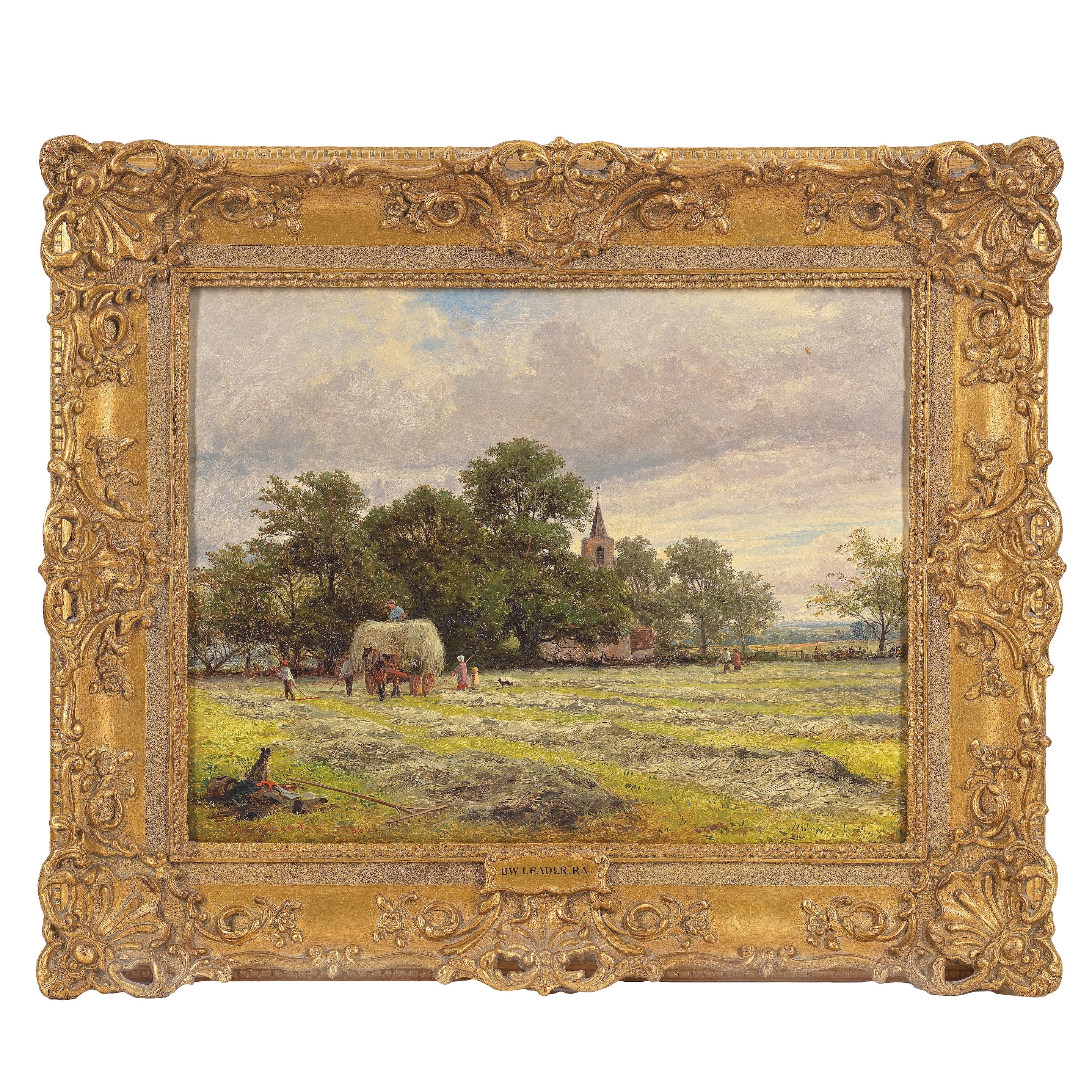 Benjamin Williams Leader | Haymaking (1866) | MutualArt