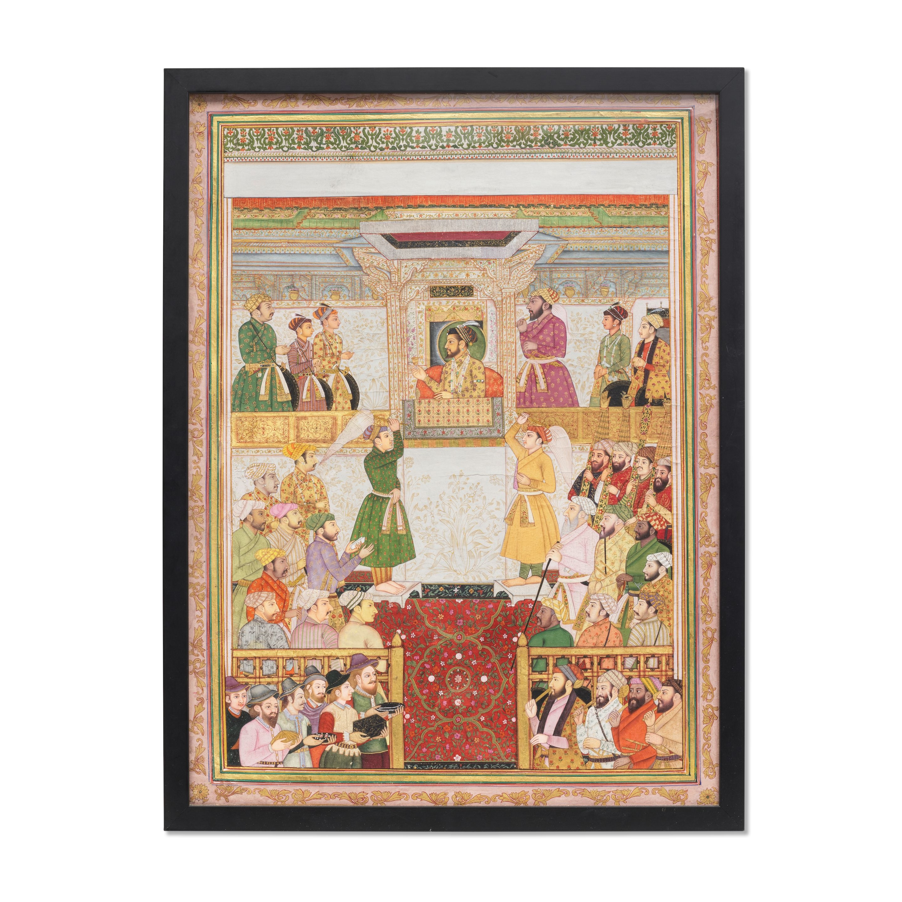 Indian School, 20th Century | A large painting depicting Europeans ...