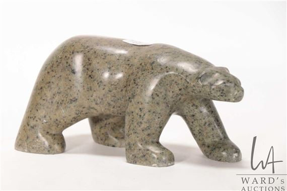 Tony Totan | hand carved Inuit soapstone bear | MutualArt
