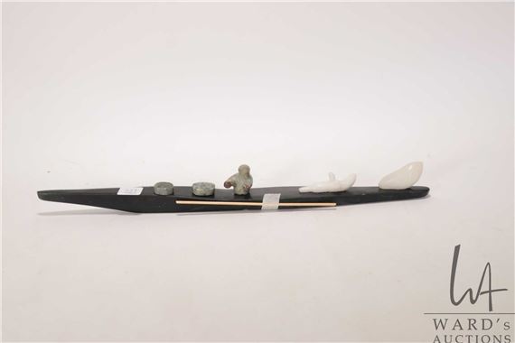 Tony Totan | hand carved Inuit fisherman | MutualArt