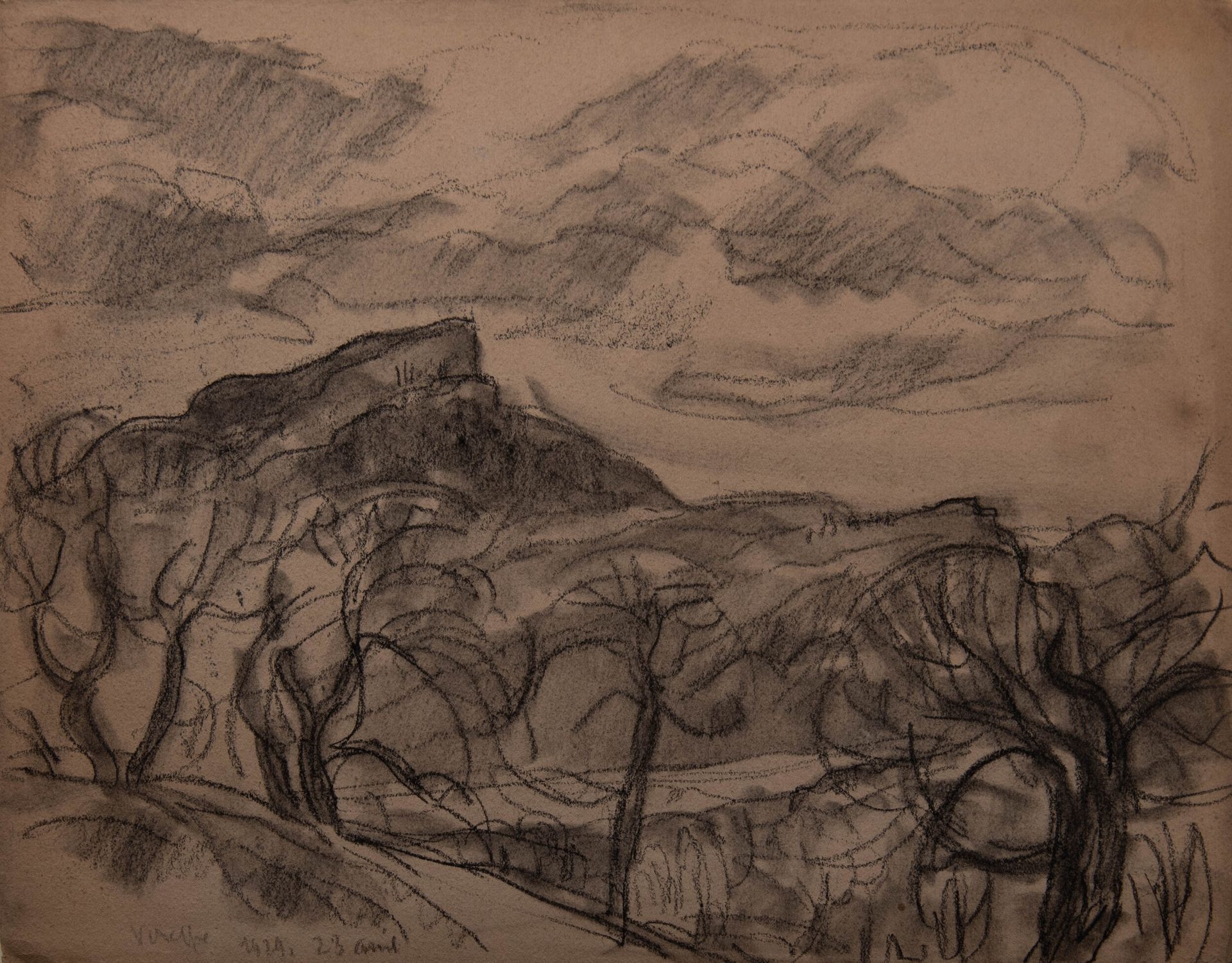Combet-Descombes Pierre | Dessin au fusain et à l’estompe (1924 ...