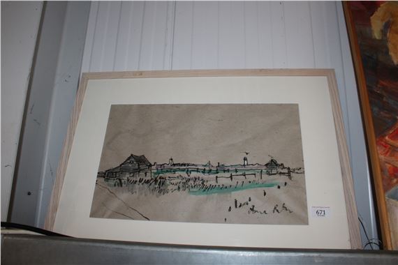 Anne Paton | watercolour study of a beach scene | MutualArt