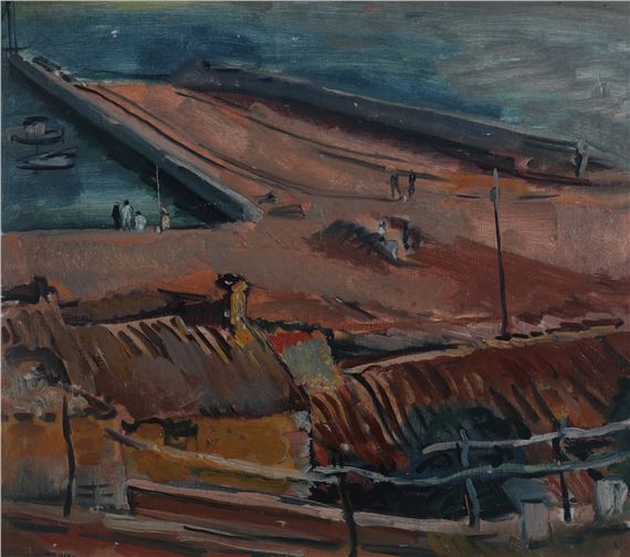 Philip Naviasky | Roof tops and harbour | MutualArt