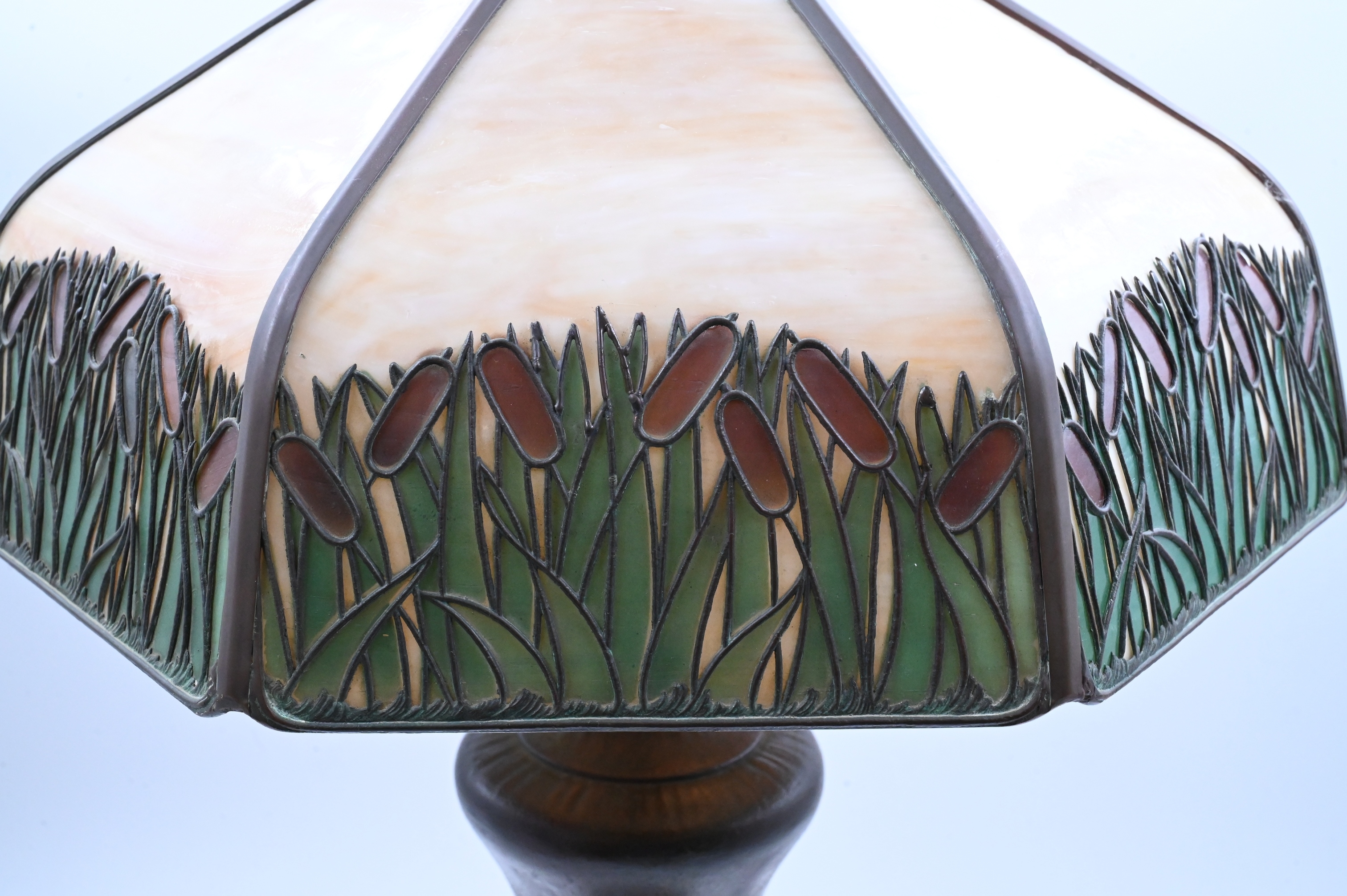 Tom Guerrette | Caramel Glass and Leaded Castle Light | MutualArt