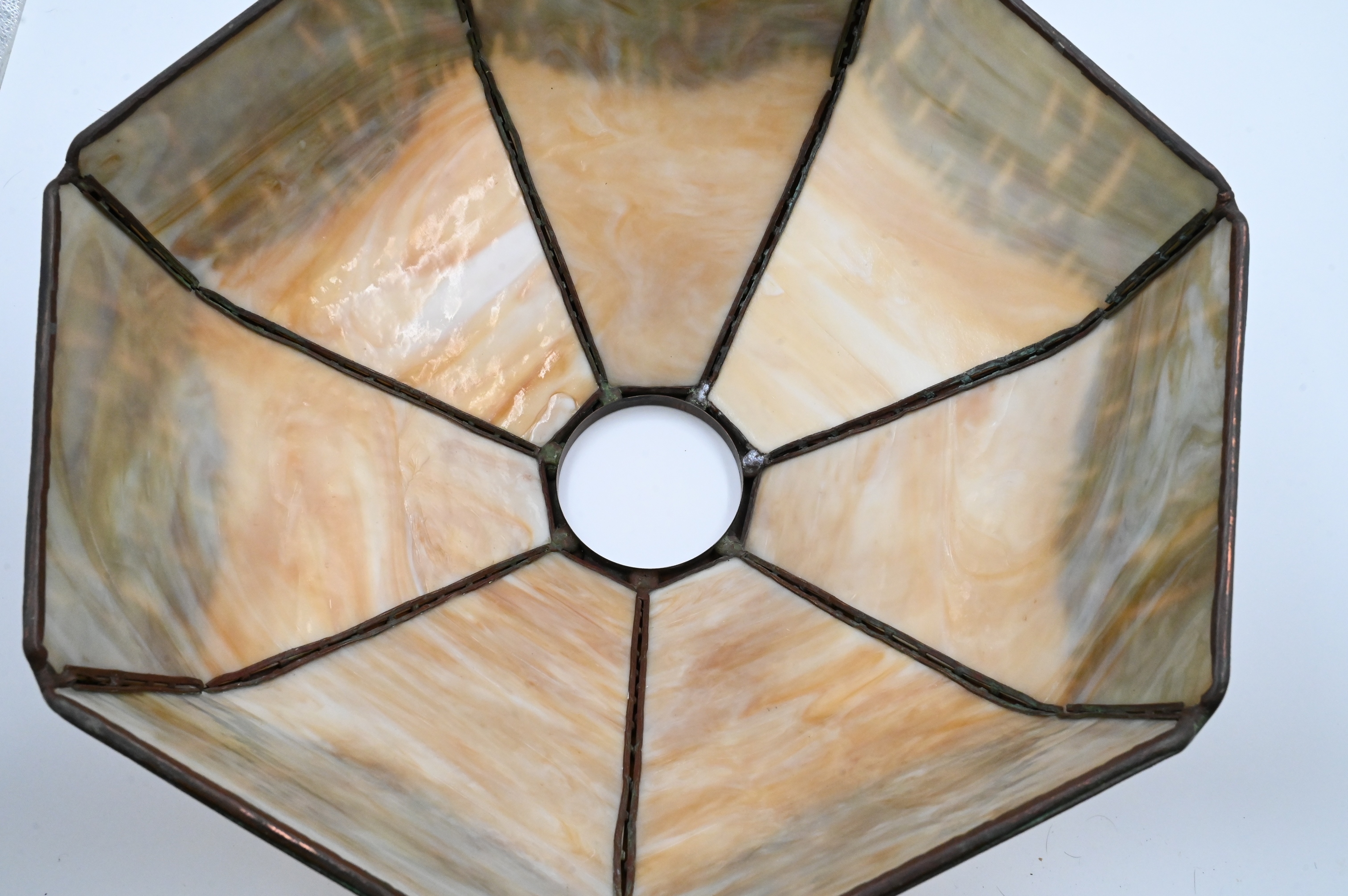 Tom Guerrette | Caramel Glass and Leaded Castle Light | MutualArt