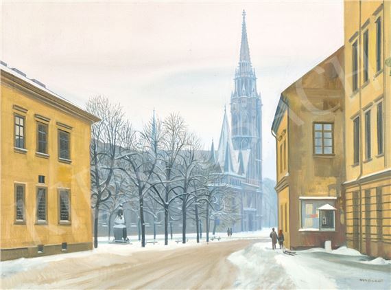 István Mácsai | Buda Castle District with the Matthias Church (1970s ...
