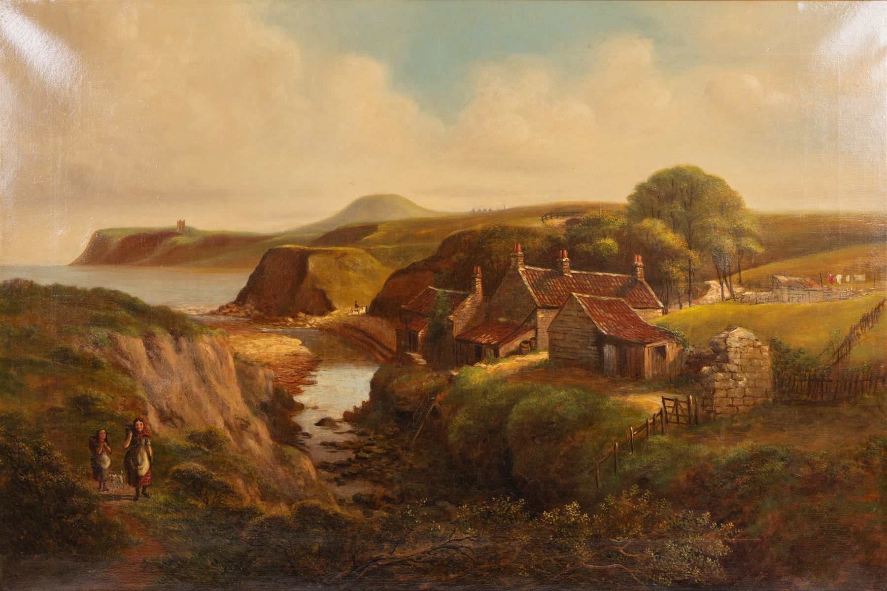 English School, 19th Century | Scalby Mills and Monkey Island looking ...