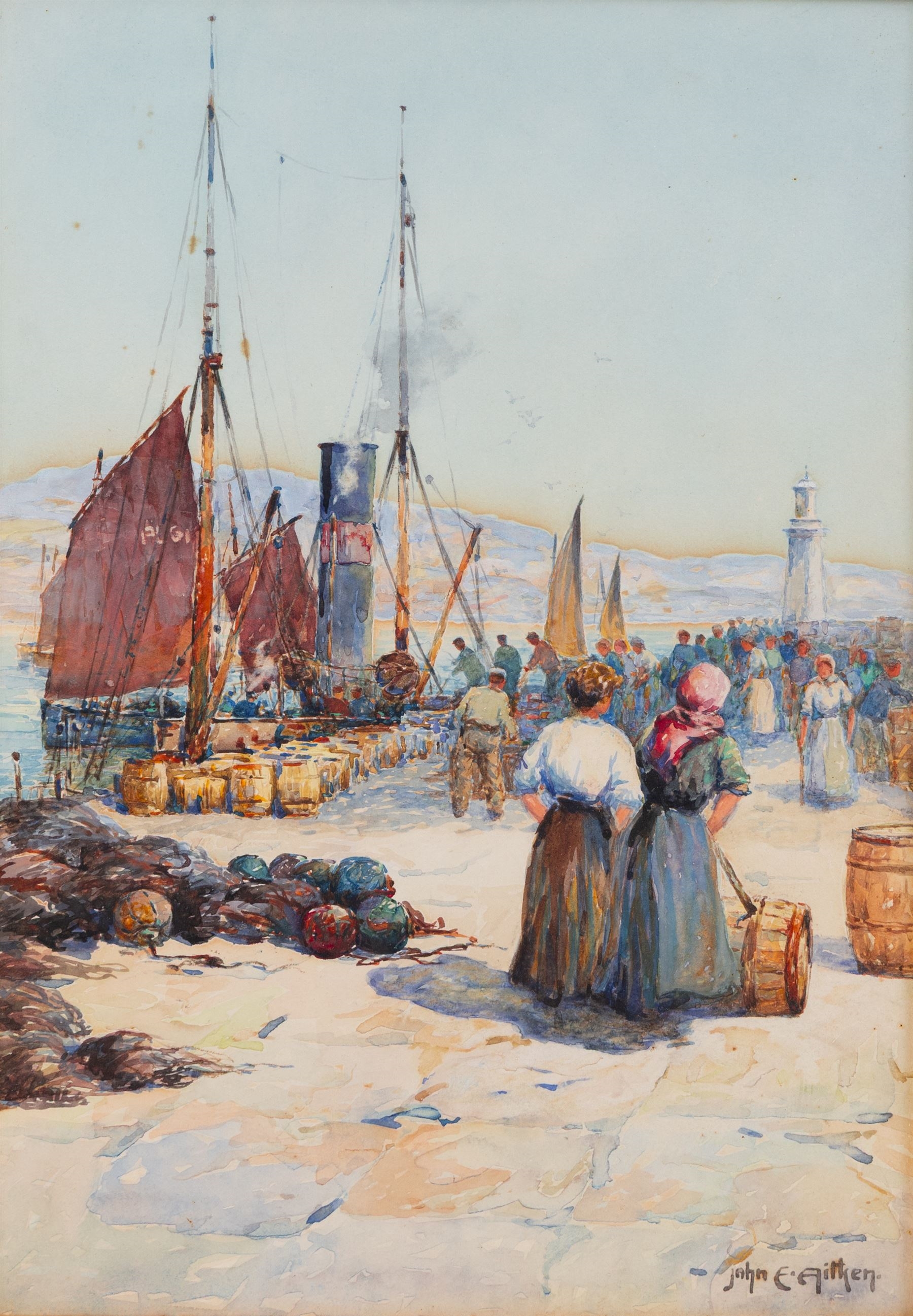 John Ernest Aitken | Herrings for the Continent | MutualArt