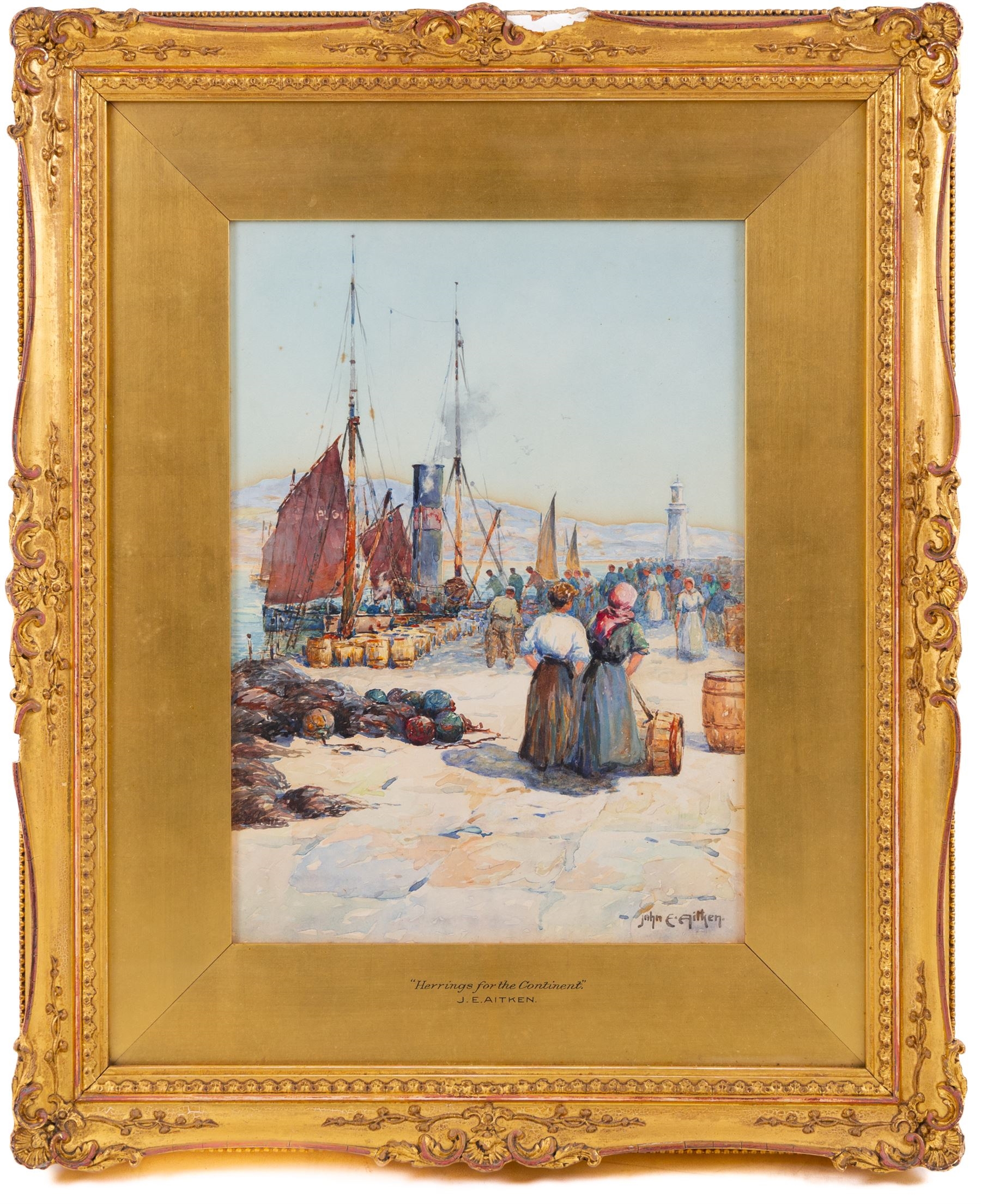 John Ernest Aitken | Herrings for the Continent | MutualArt