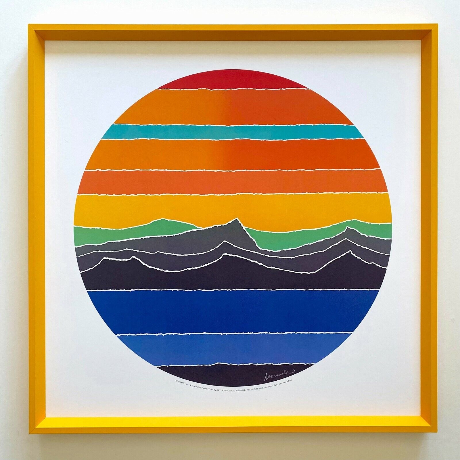 Arthur Secunda | ROUNDSCAPE ( CIRCLE BLUE STREAM ) (1981) | MutualArt
