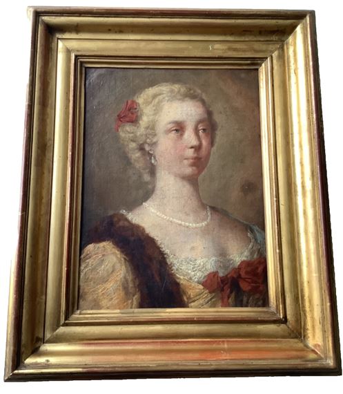 Louis-Michel Van Loo | Portrait of a Noble Lady (Mid 18th Century ...