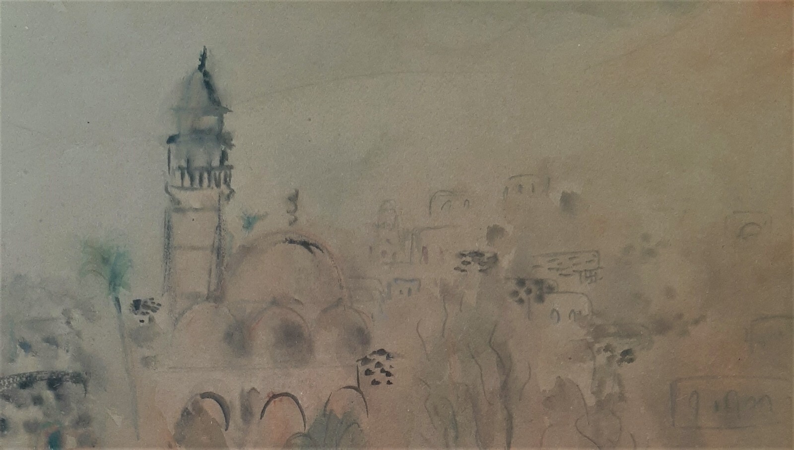 Reuven Rubin | Village in The Mist | MutualArt