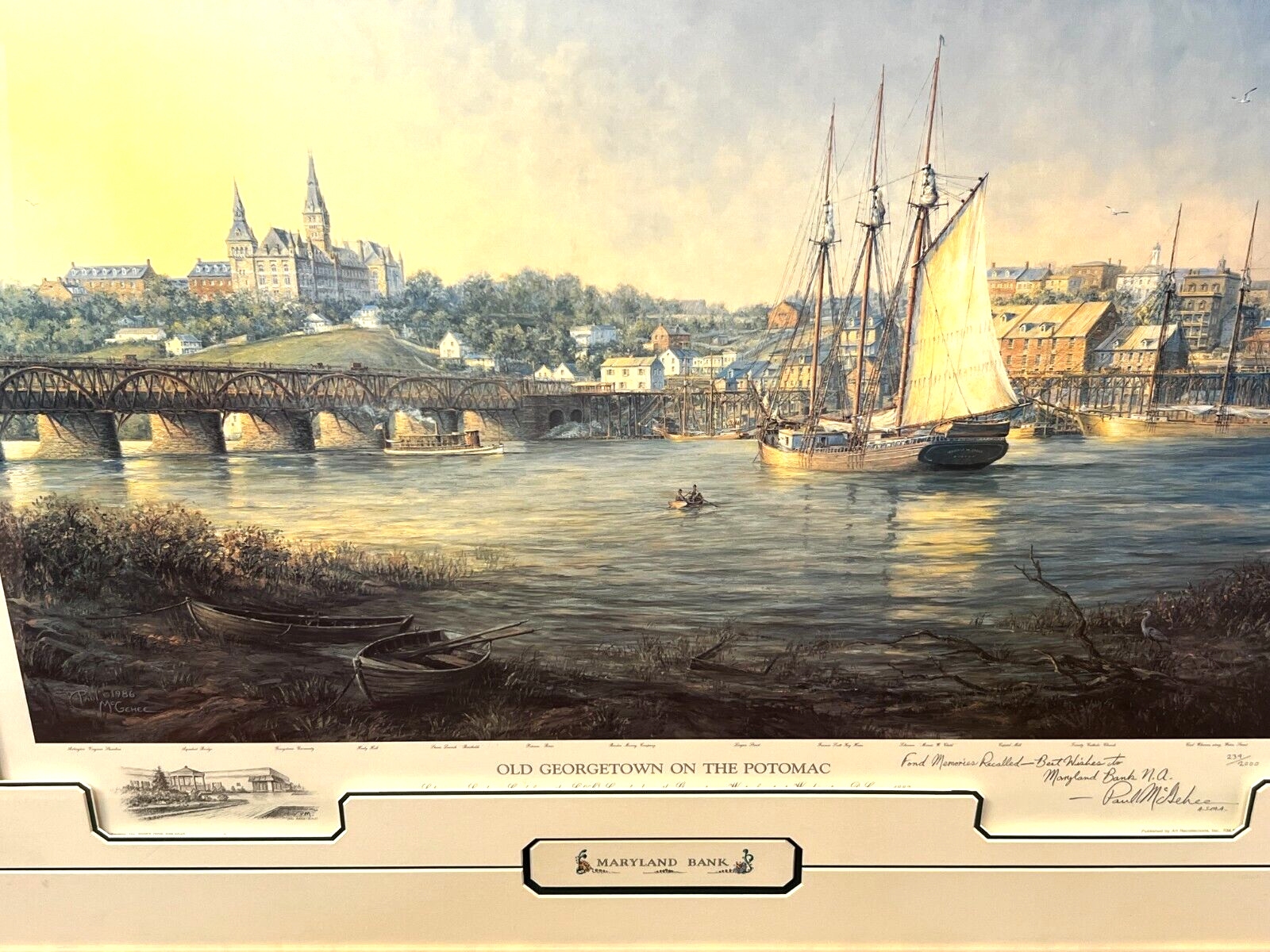 Paul McGehee | Old Georgetown on the Potomac (1986) | MutualArt