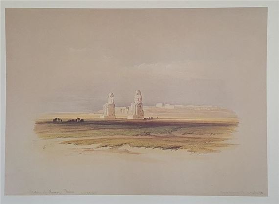 David Roberts | Statues of Memnon (1840s) | MutualArt