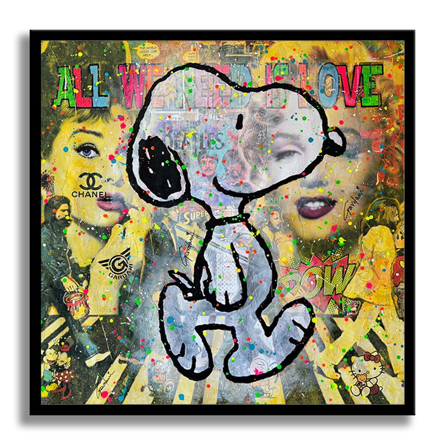 Gardani | Beatles Snoopy – Original Painting on Canvas (2024) | MutualArt