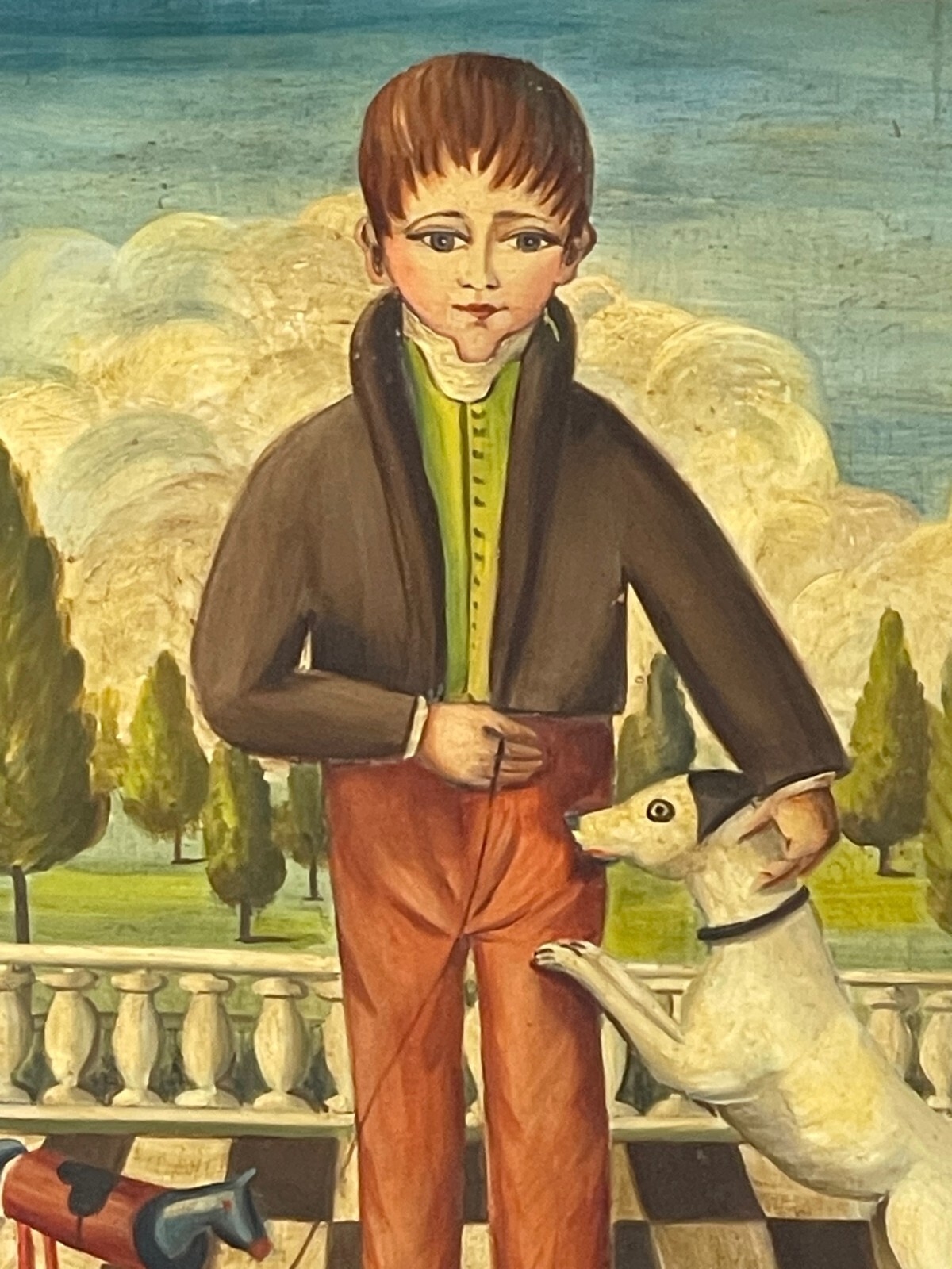 Jean Halter | Young Boy w/ Dog (2022 - 2025) | MutualArt