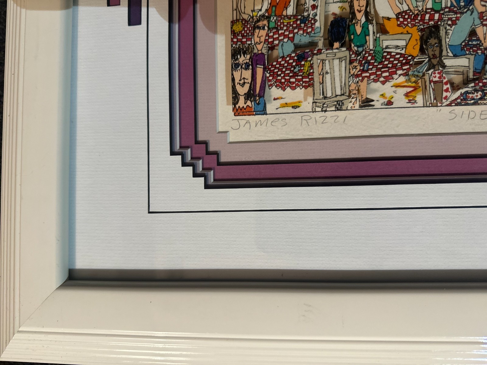 James Rizzi | Sidewalk Café 3-D Screenprint (1987) | MutualArt