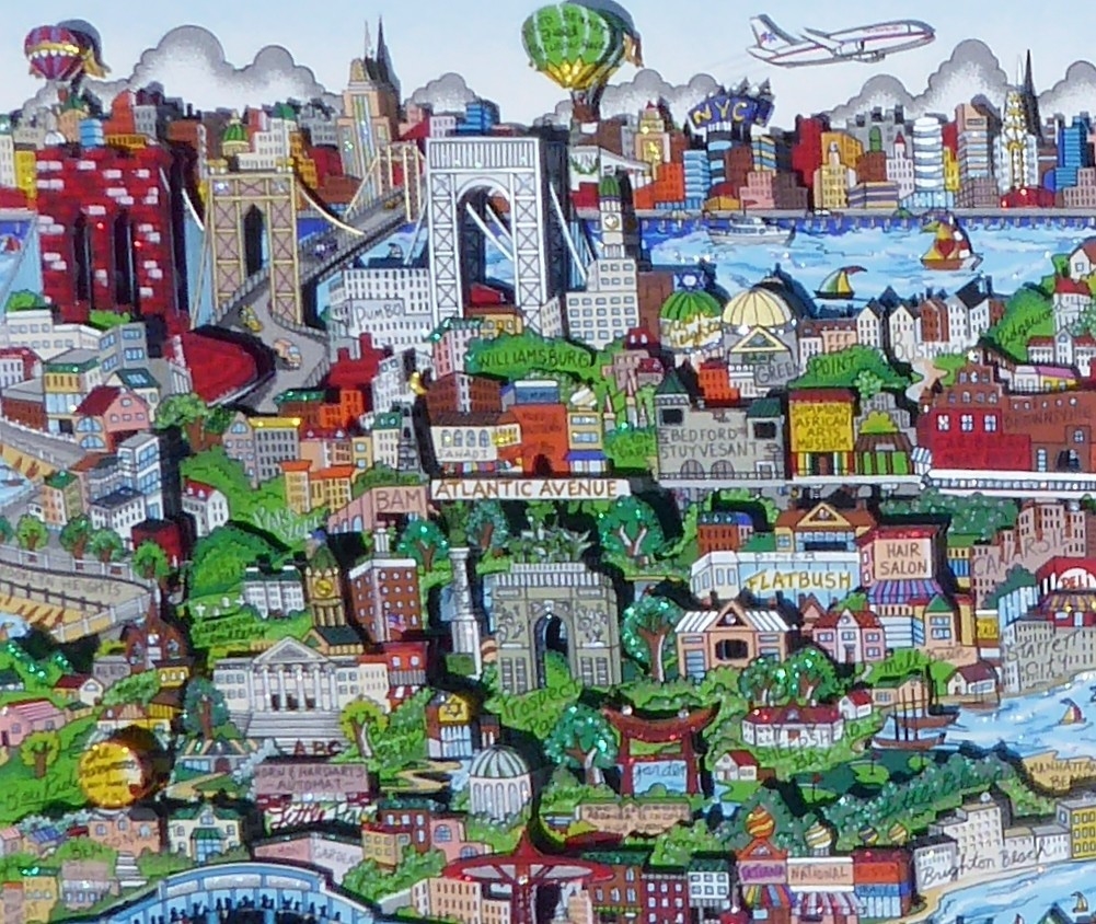 Charles Fazzino | Take the B-Train to Brooklyn (2007) | MutualArt