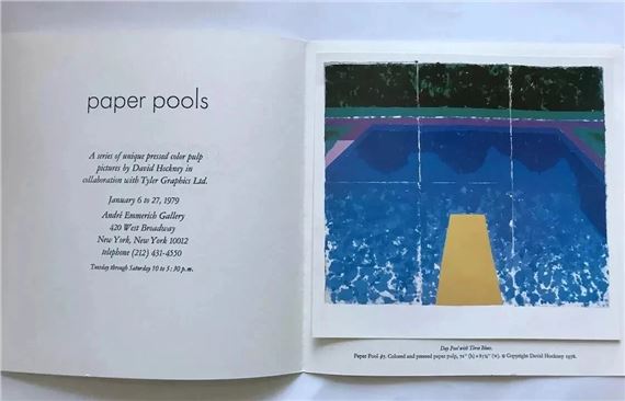 David Hockney | Plate Signed Paper Pools Swimming Pool Diving Board ...