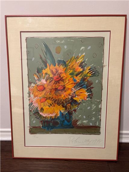Peter Max | Flowers in Brown (1978) | MutualArt