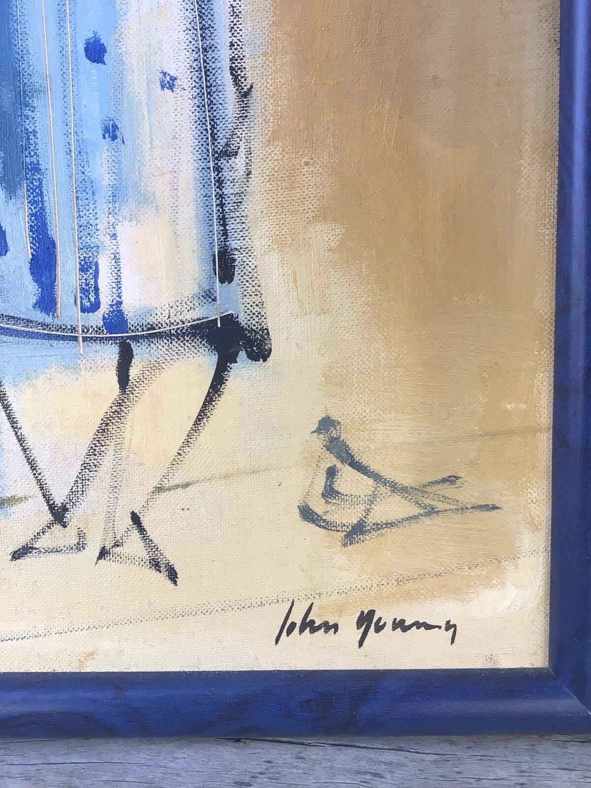 John Chin Young | Pair Original John Chin Young Oil Painting Boy ...