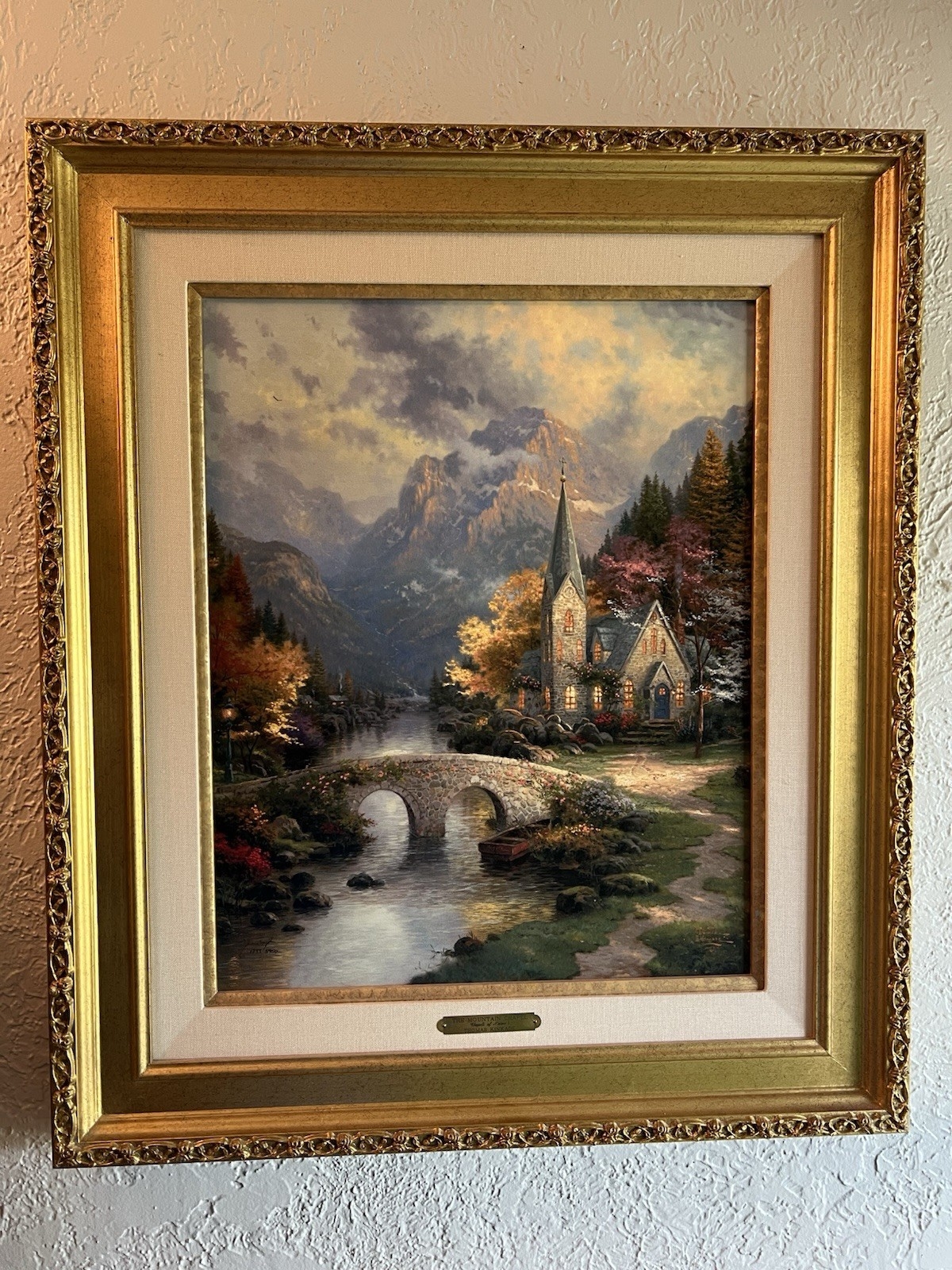 Thomas Kinkade | The Mountain Chapel Chapels of Nature I (1998) | MutualArt
