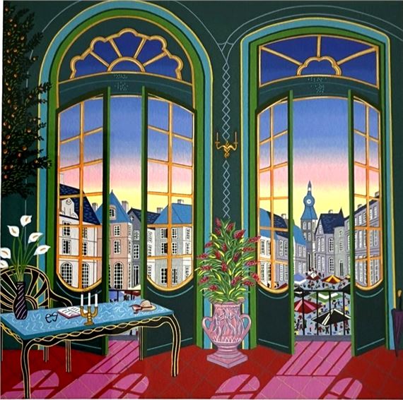 Fanch Ledan | Village Vu du Chateau (1998) | MutualArt