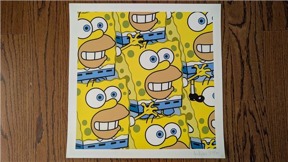 Jerkface | HomerBob homer Sponge Bob INCARCERATED JERKFACE Screen Print ...