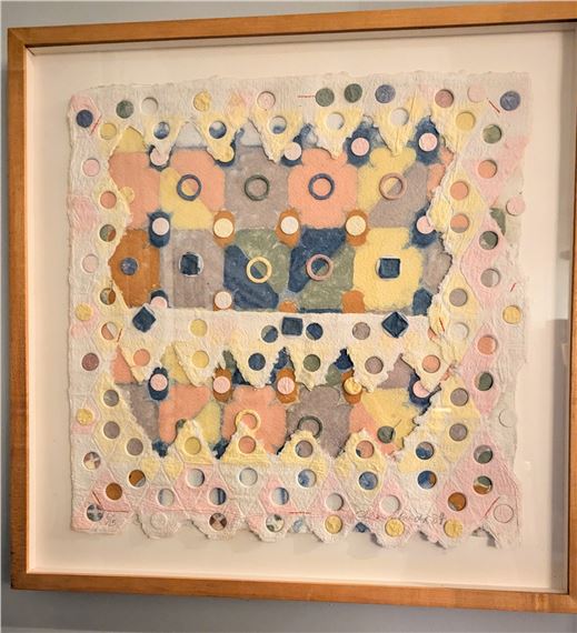 Alan Shields | Beautiful early Alan Shields handmade paper collage with ...