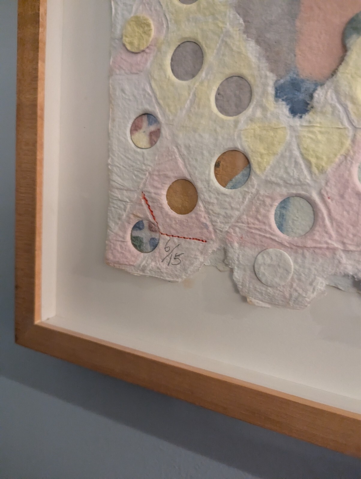 Alan Shields | Beautiful early Alan Shields handmade paper collage with ...