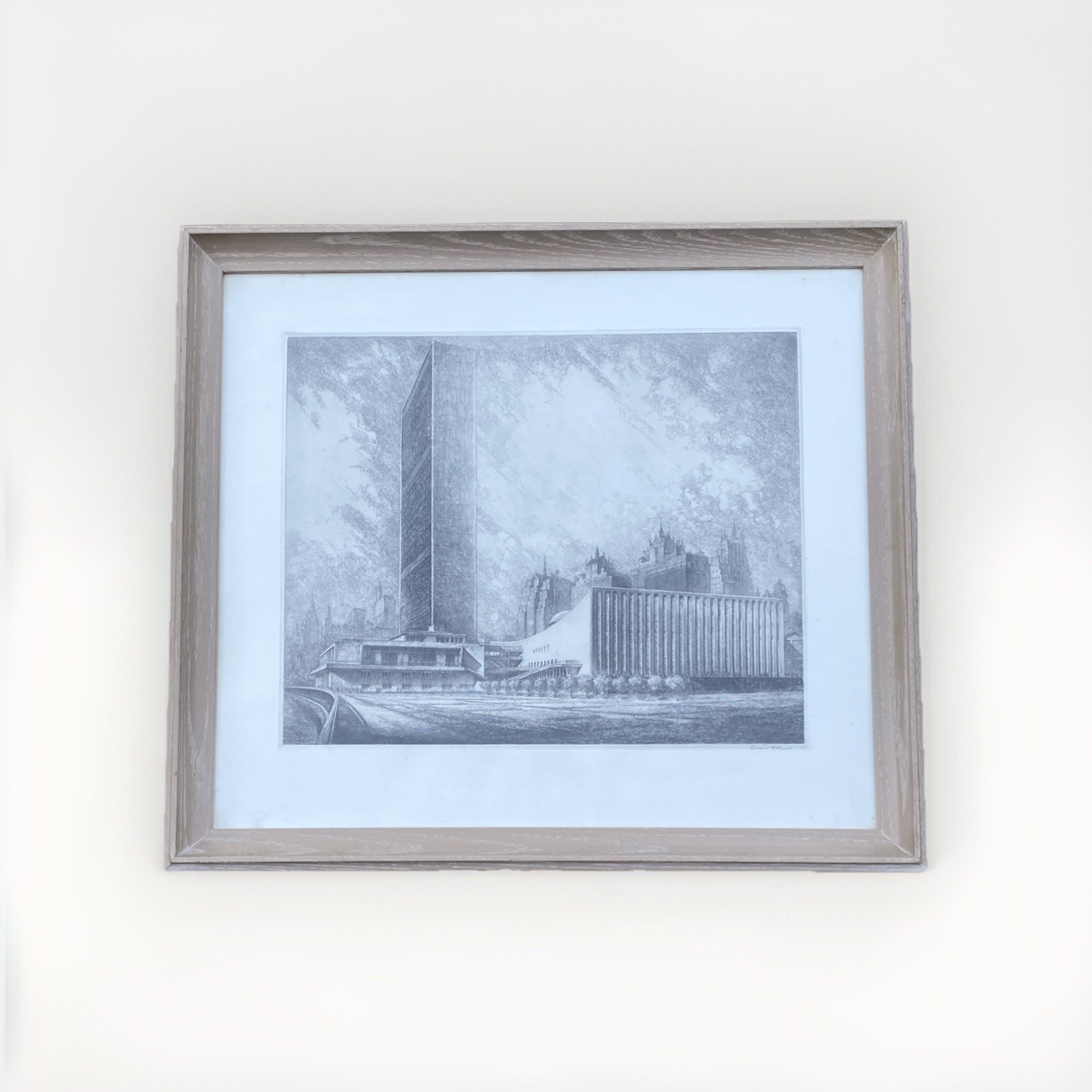 Louis Orr | Vintage Original Signed Etching United Nations UN New York ...