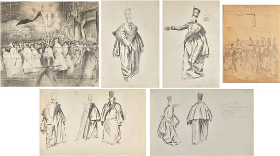Petr Williams | Set of six costume designs for the theatrical ...