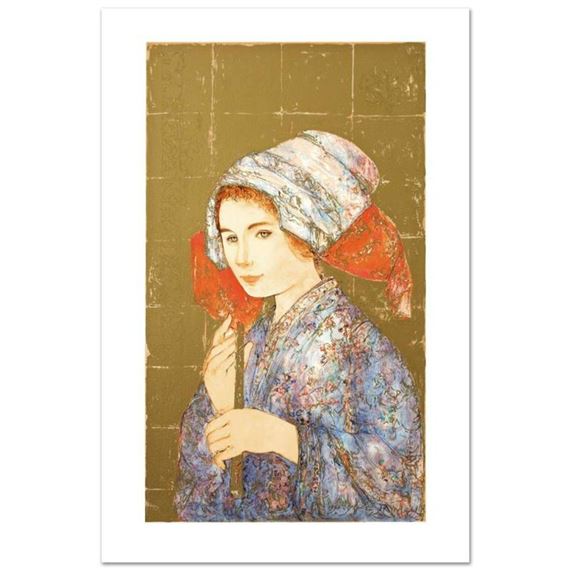 Edna Hibel | The Recorder Limited Edition Lithograph | MutualArt