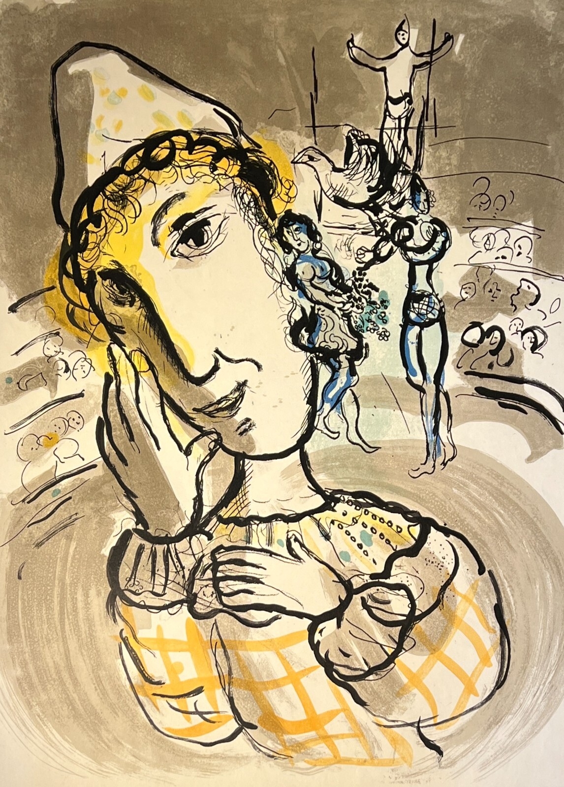 Marc Chagall | LE CIRQUE AU CLOWN JAUNE (1967) | MutualArt