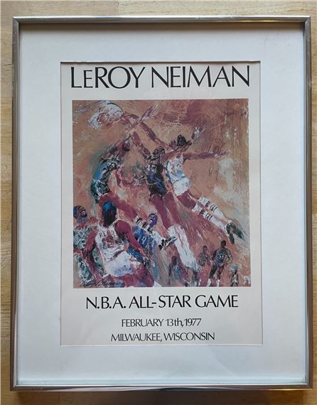 LeRoy Neiman | LeRoy Neiman Lithograph NBA All Star Game 1977 Milwaukee ...