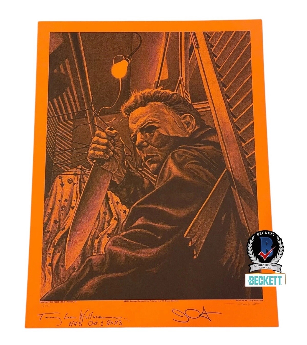 Jason Edmiston | Halloween H45 ORANGE Letter Press Limited 18/45 Signed ...