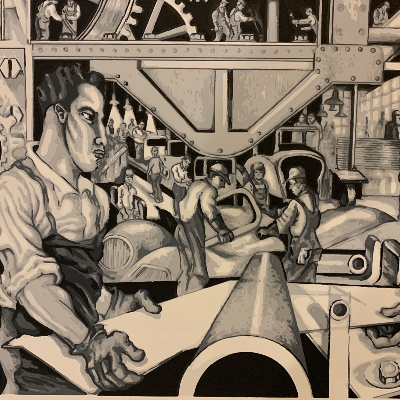 Adnan Charara | 9 Color Silkscreen Trade Workers Hand Drawn Rare ...