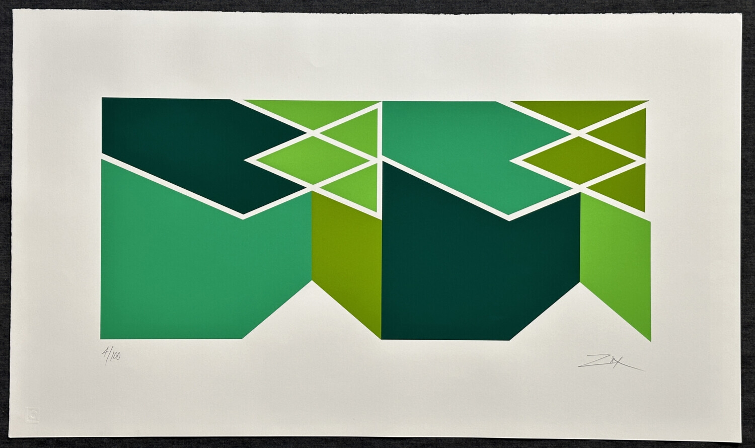 Larry Zox | Green Composition (1980) | MutualArt