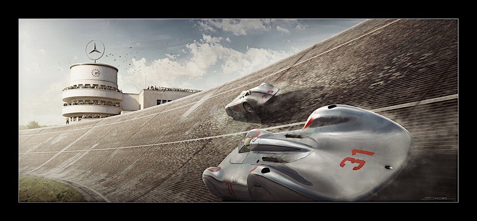 Jan Rambousek | MERCEDES-BENZ AUTO UNION Streamliner 1937 AVUS Fine Art ...