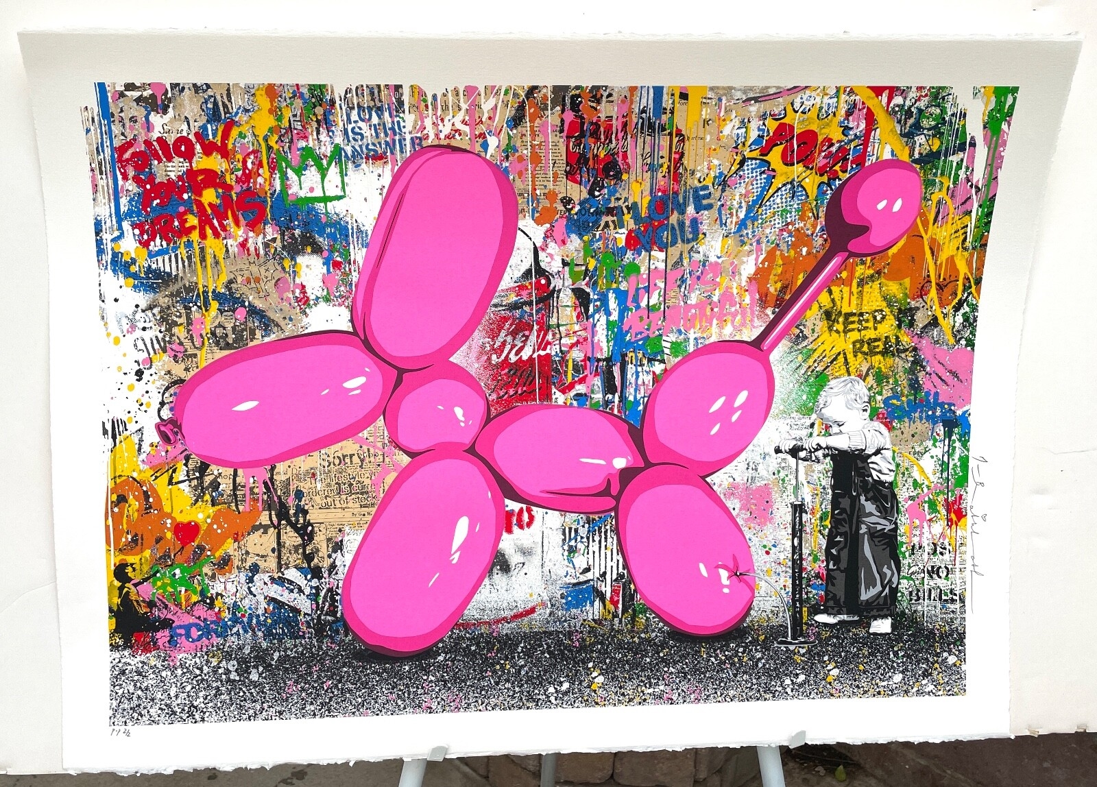 Mr. Brainwash | Puppy Love (pink) (2022 - 2023) | MutualArt