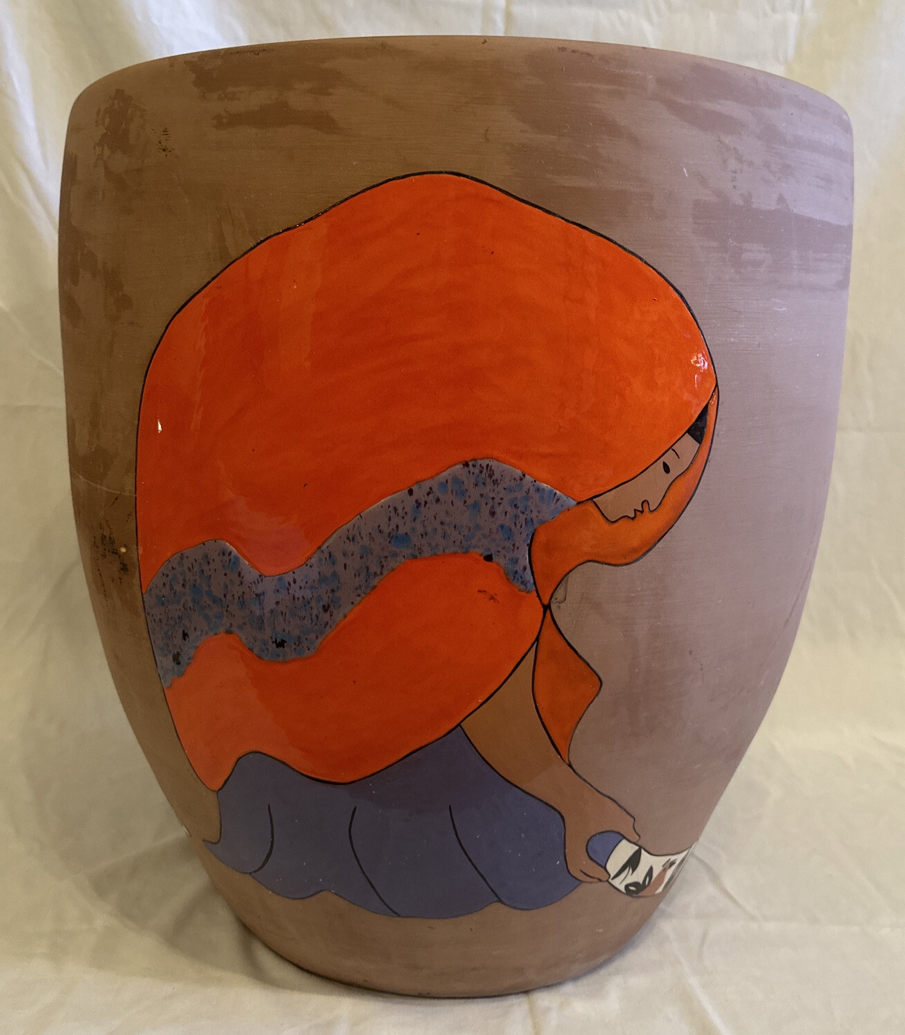 R.C. Gorman | Shard Picker Glazed Terracotta Pottery-Signed (1996 ...